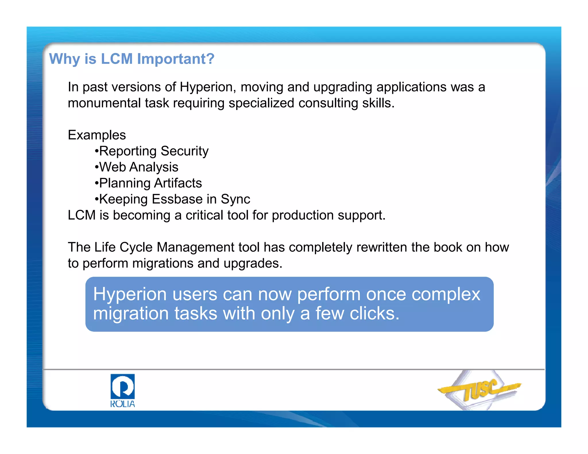 Oracle EPM - Life cycle management | PPT