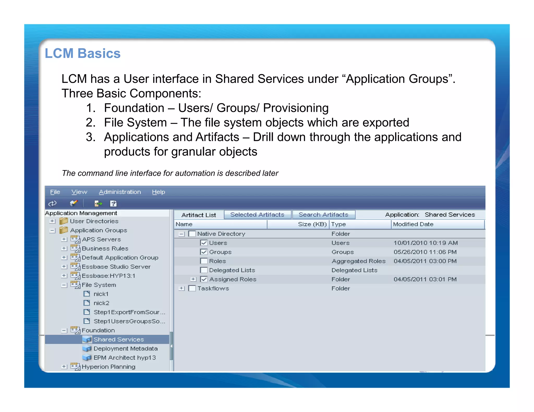 Oracle EPM - Life cycle management | PPT