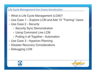 Oracle EPM - Life cycle management | PPT