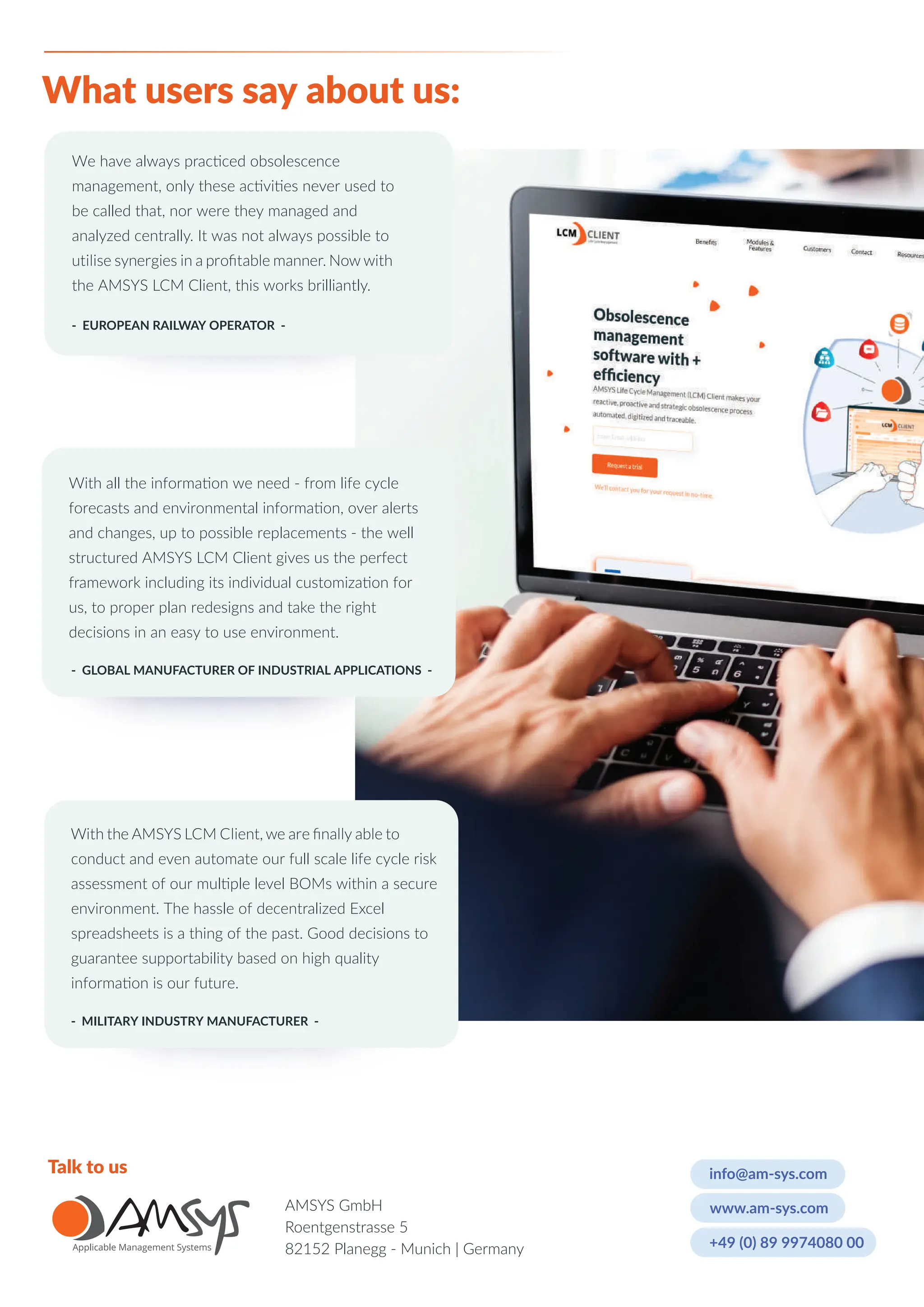 AMSYS Life Cycle Management (LCM) Client - Obsolescence Management ...