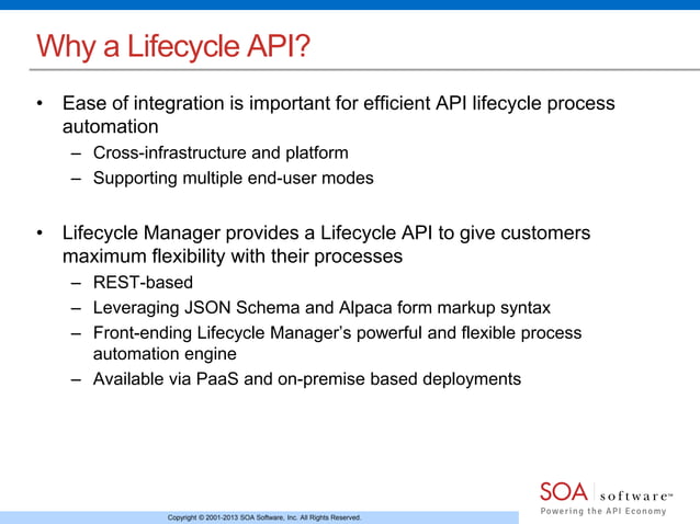 Lifecycle Manager and the Lifecycle API | PPT