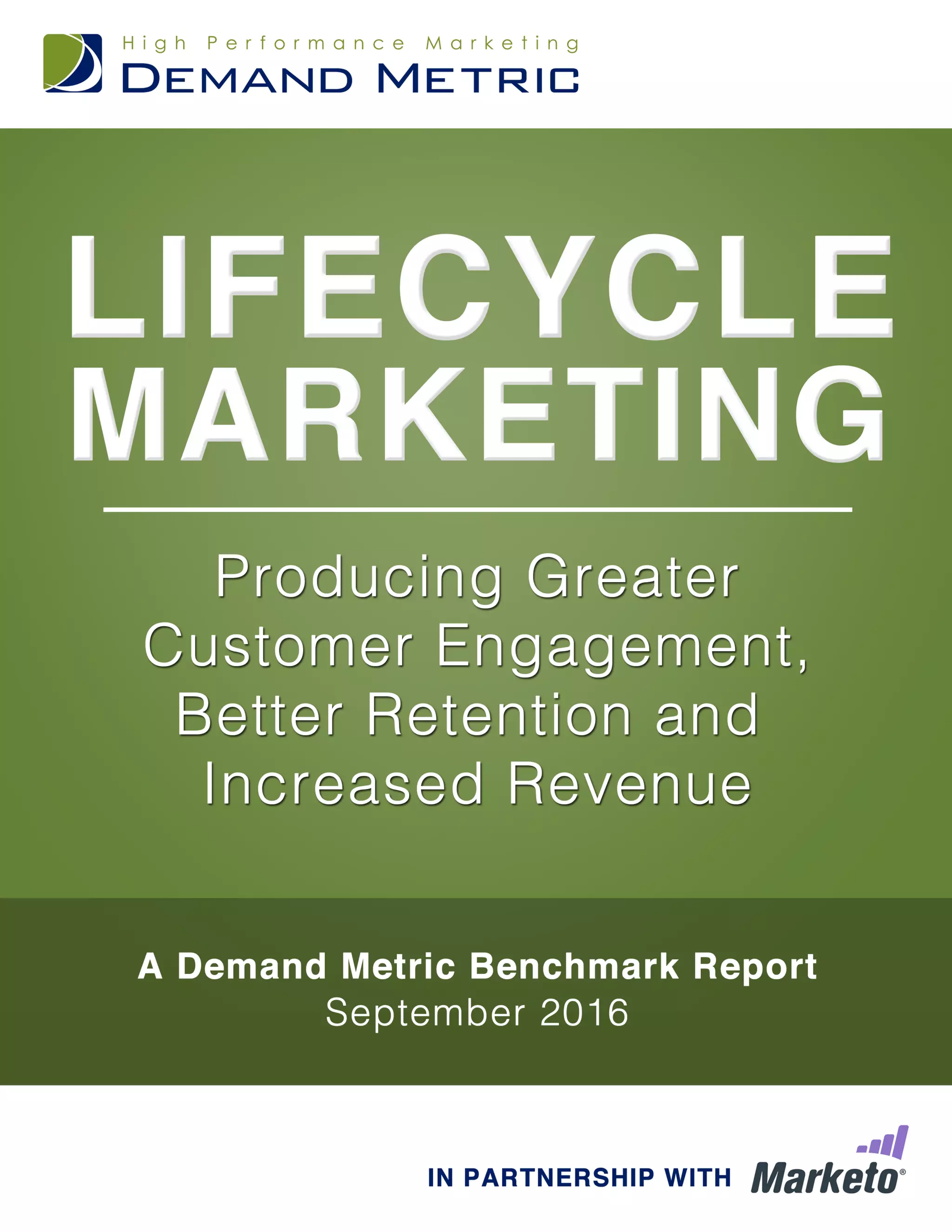 Lifecycle Marketing Benchmark Report | PDF