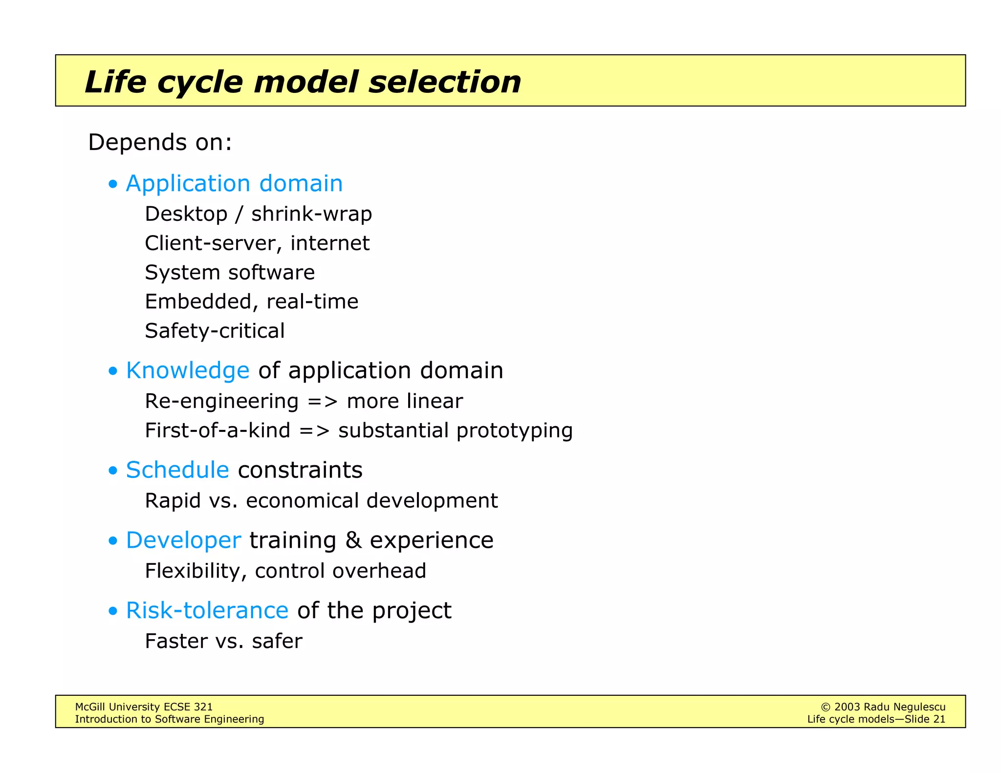 Intro to Software Engineering - Life Cycle Models | PDF | Computer ...