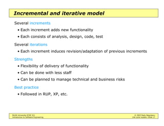 Intro to Software Engineering - Life Cycle Models | PDF
