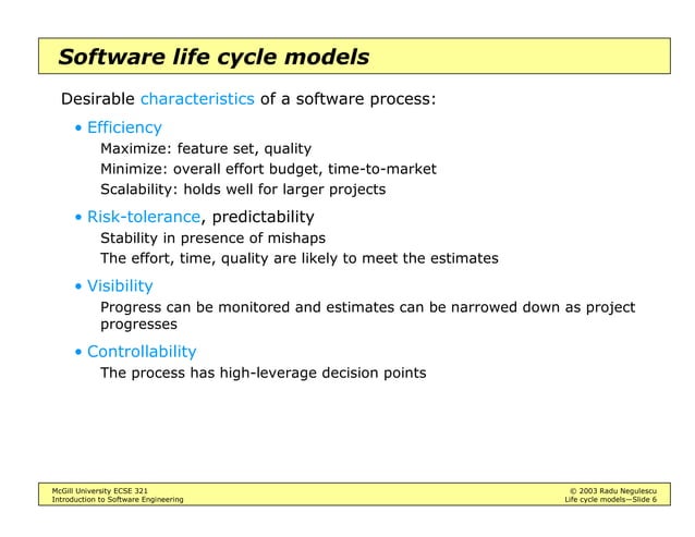 Intro to Software Engineering - Life Cycle Models | PDF | Computer ...