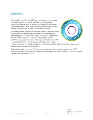 Lifecycle of an advanced persistent threat | PDF | Information and ...