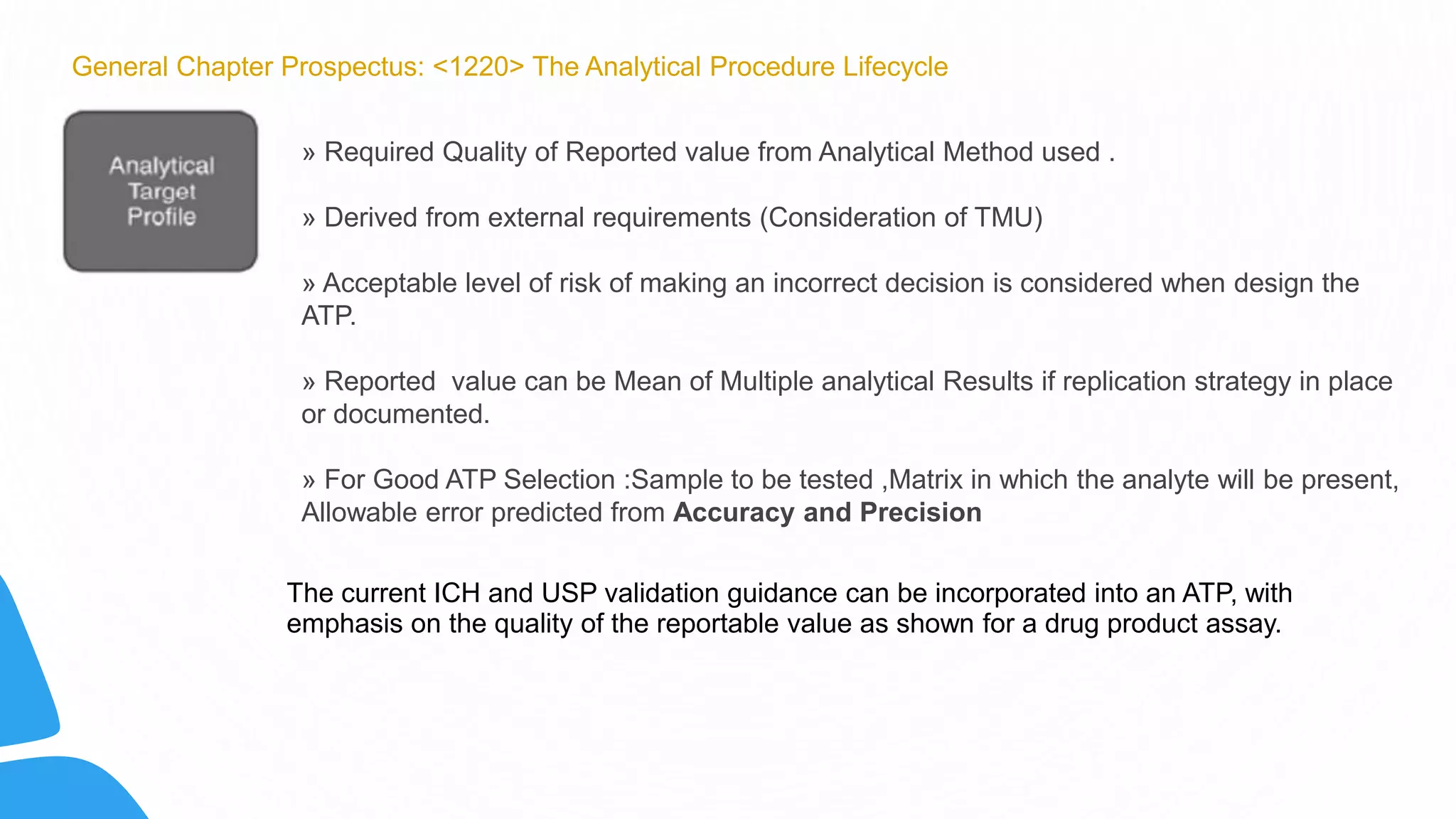 Life cycle of analytical method | PPTX