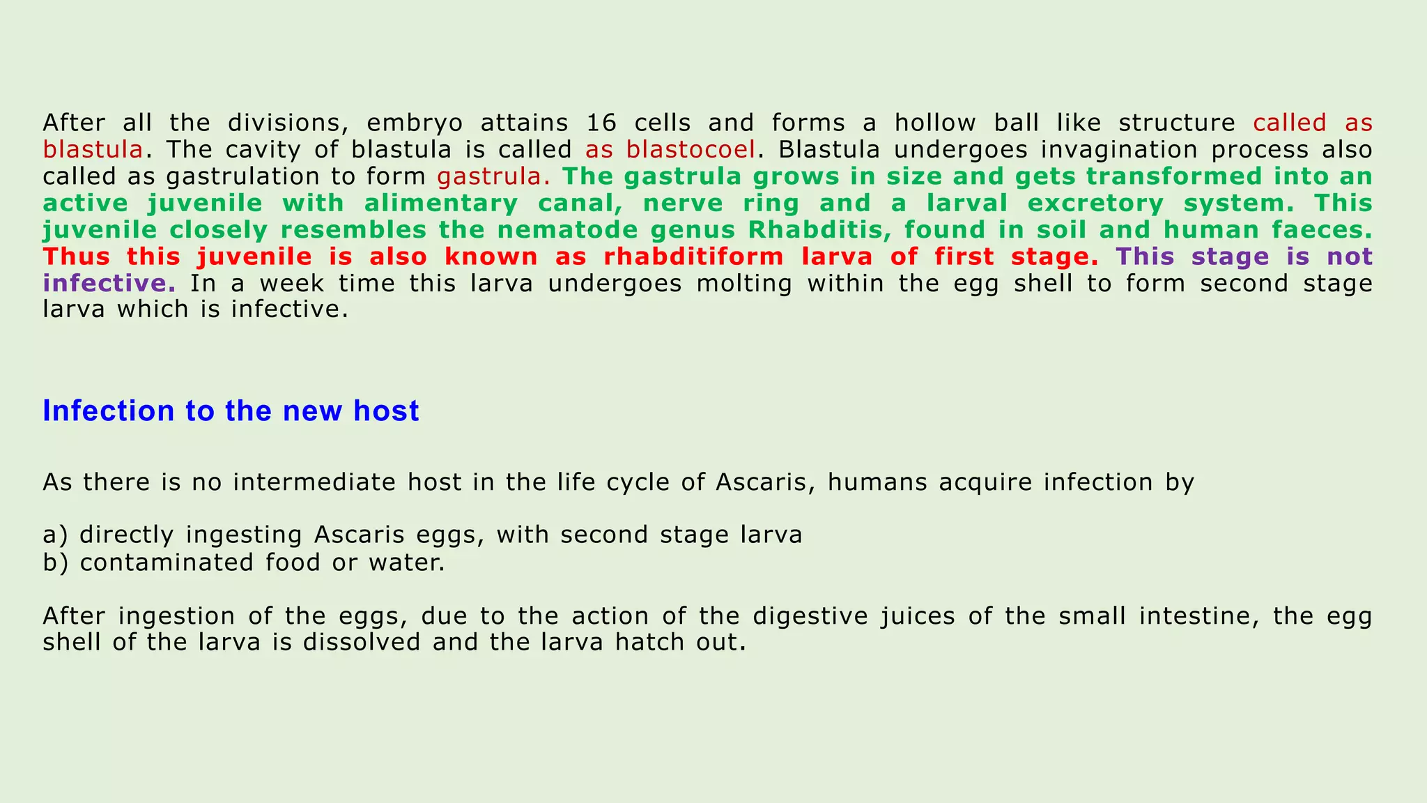 General feature of male & female Ascaris, comparison of Ascaris ,Life ...