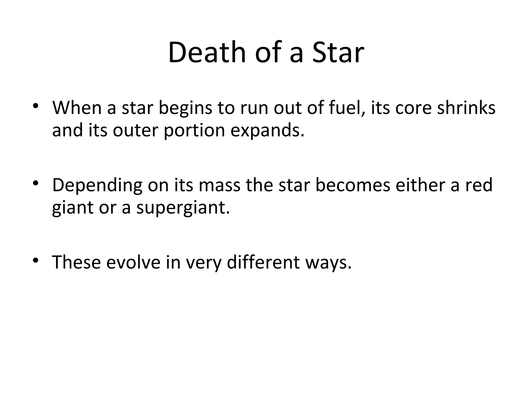 Life Cycle Of A Star | PPT