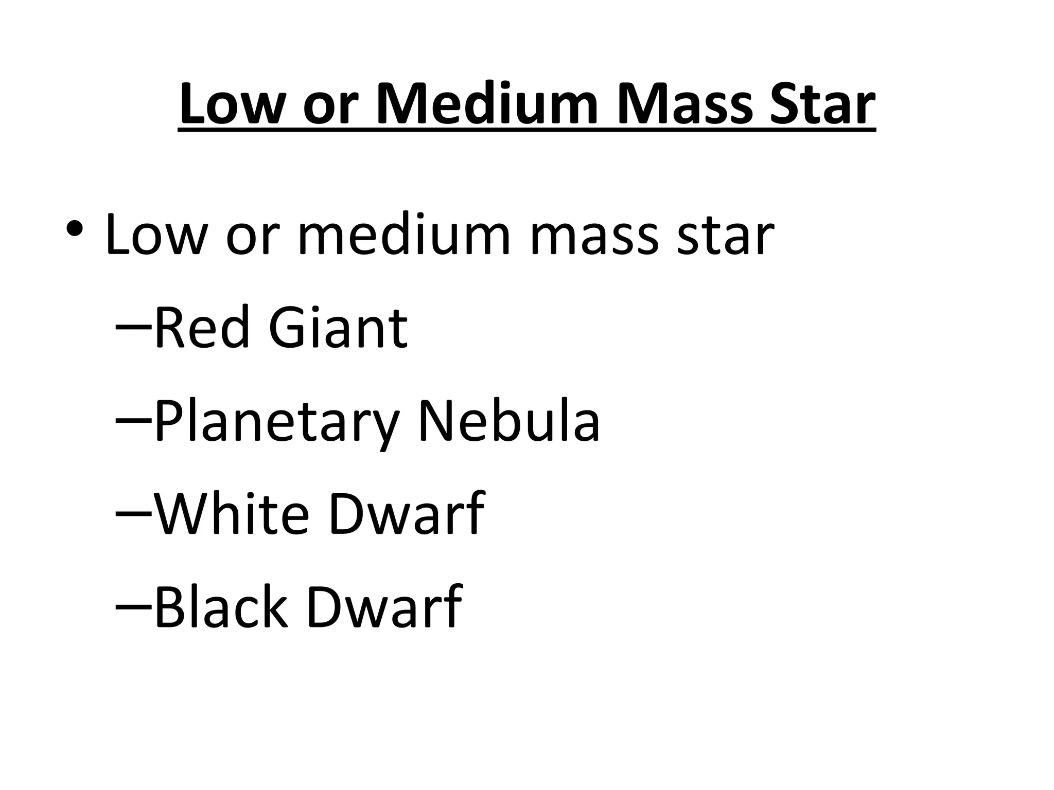 Life Cycle Of A Star | PPT