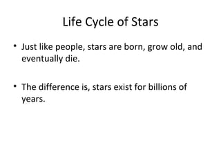 Life Cycle Of A Star | PPT