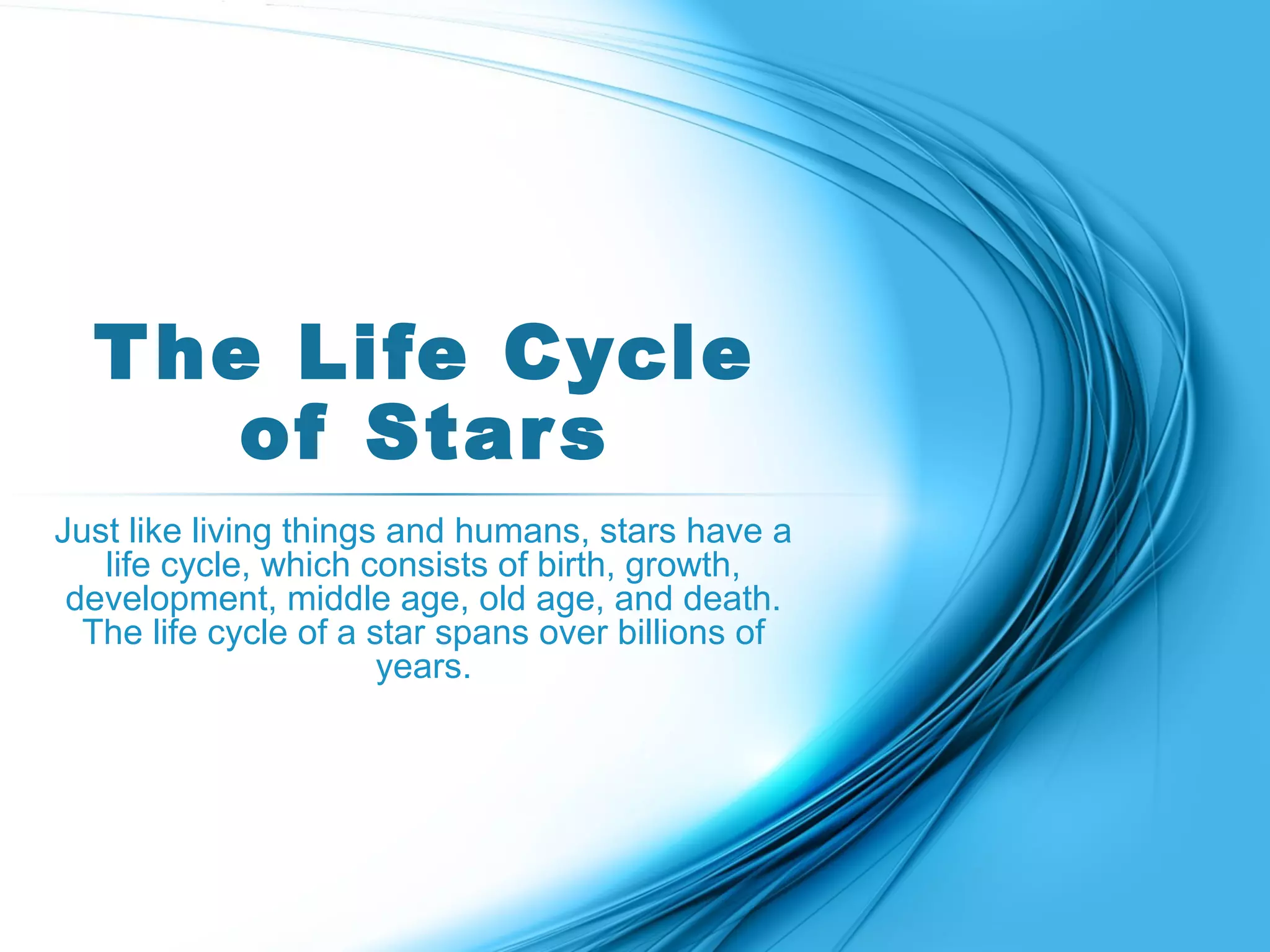 The Life Cycle of a Star PowerPoint | PPT