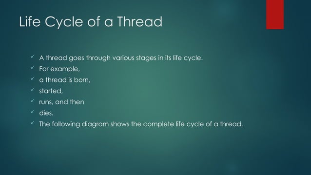 Life Cycle of a Thread java thread detai | PPT