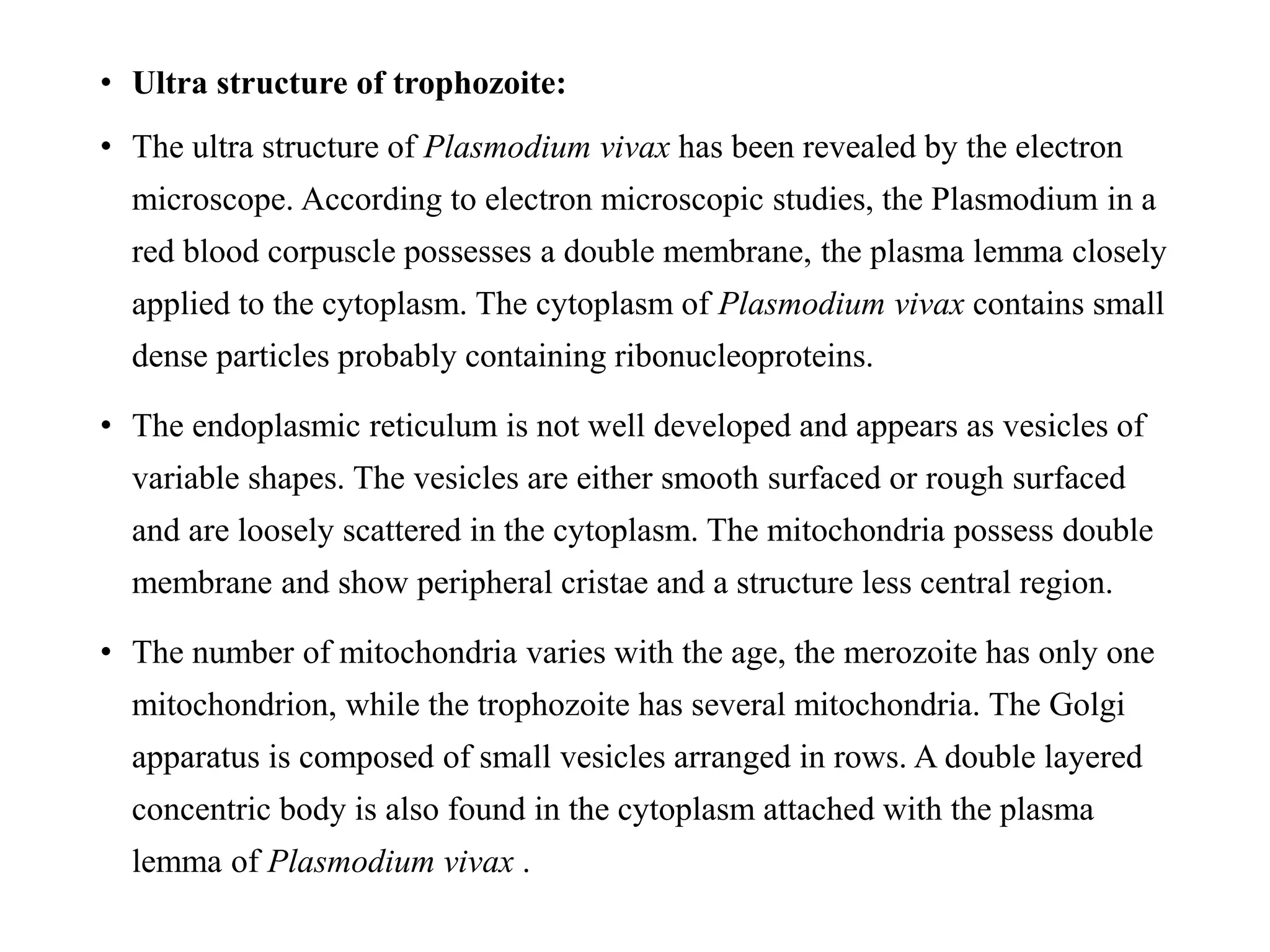 Ultra structure and life cycle of Plasmodium.pptx