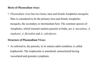 Ultra structure and life cycle of Plasmodium.pptx