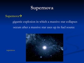 Supernova Stars Life Cycle