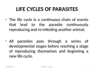 An introduction to parasitic life cycles | PPTX