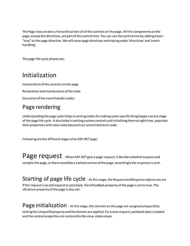 Life cycle of web page | DOCX
