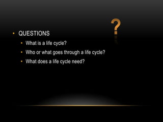 Life cycles ppt | PPTX