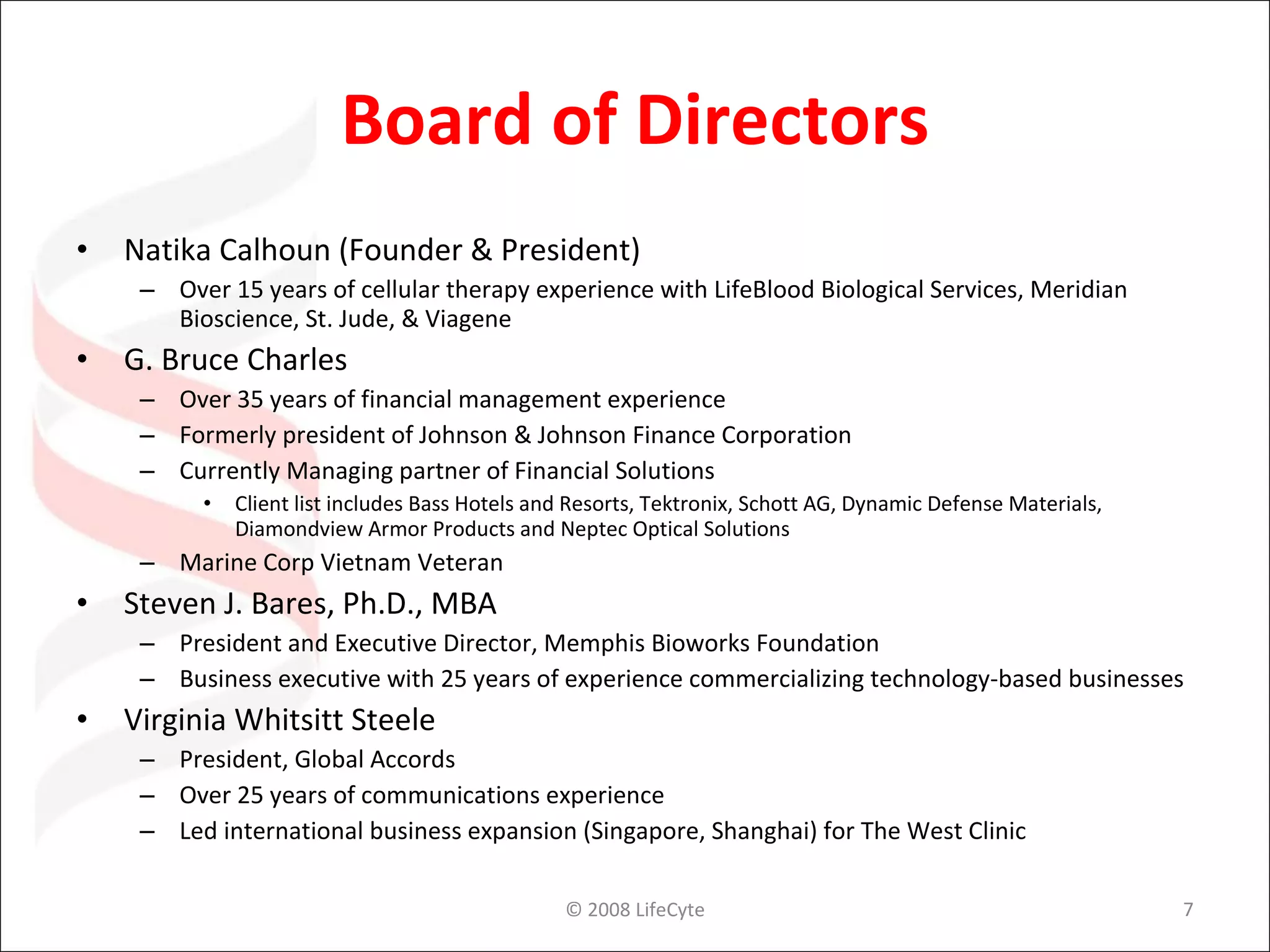 LifeCyte, Inc. Company Presentation | PPT