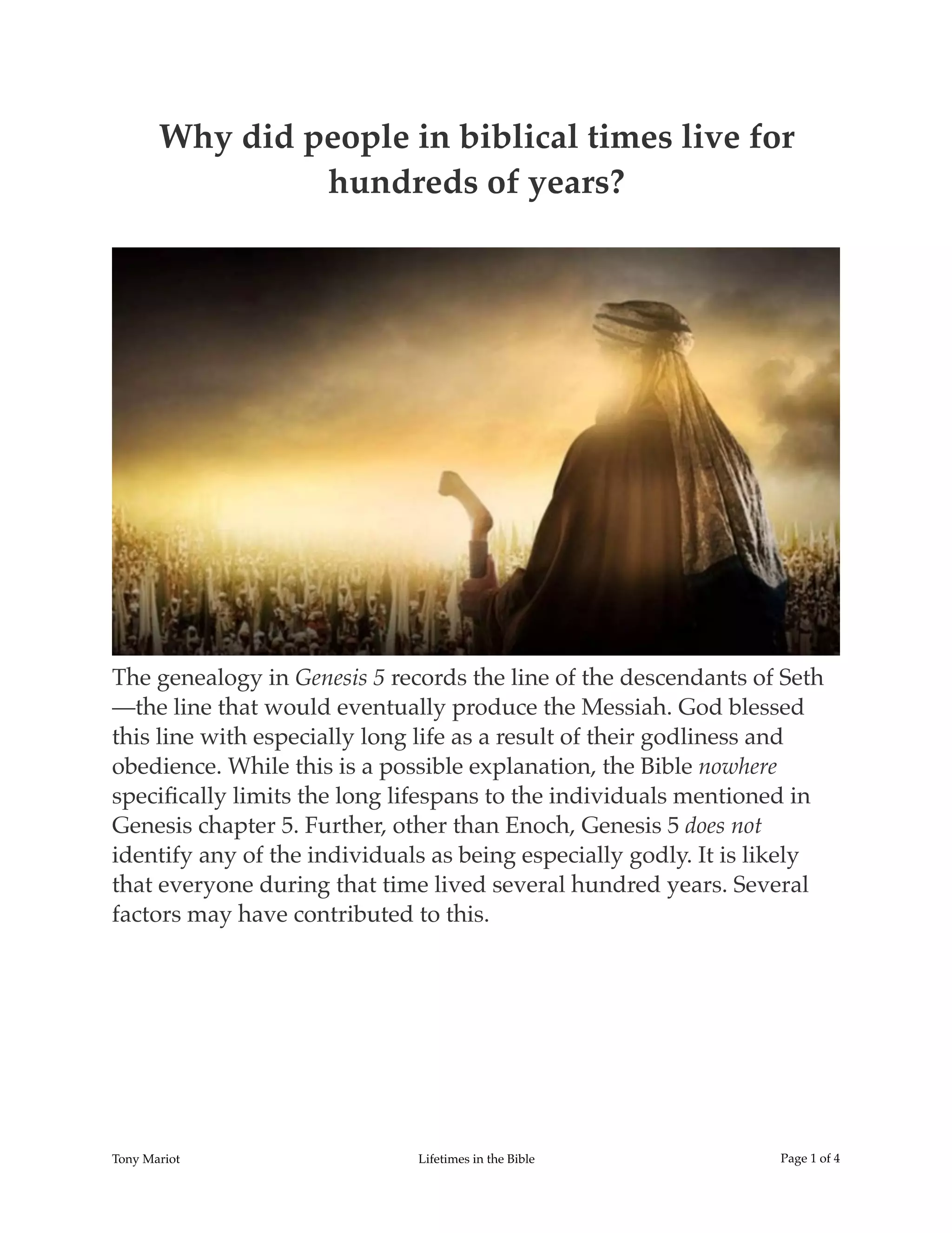 Life during Biblical Times | PDF