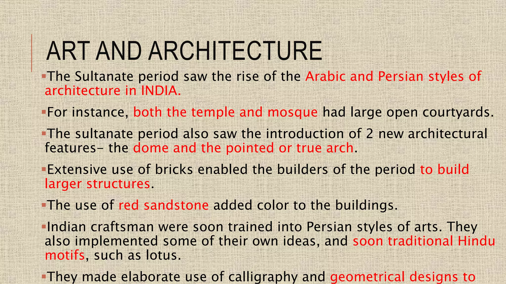 Life during the sultanate period | PPTX
