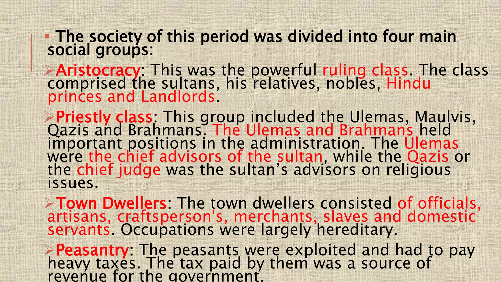 Life during the sultanate period | PPTX