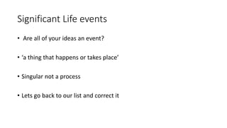 Life events | PPTX
