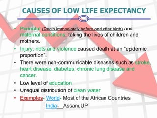 Life expectancy and infant mortality | PPTX