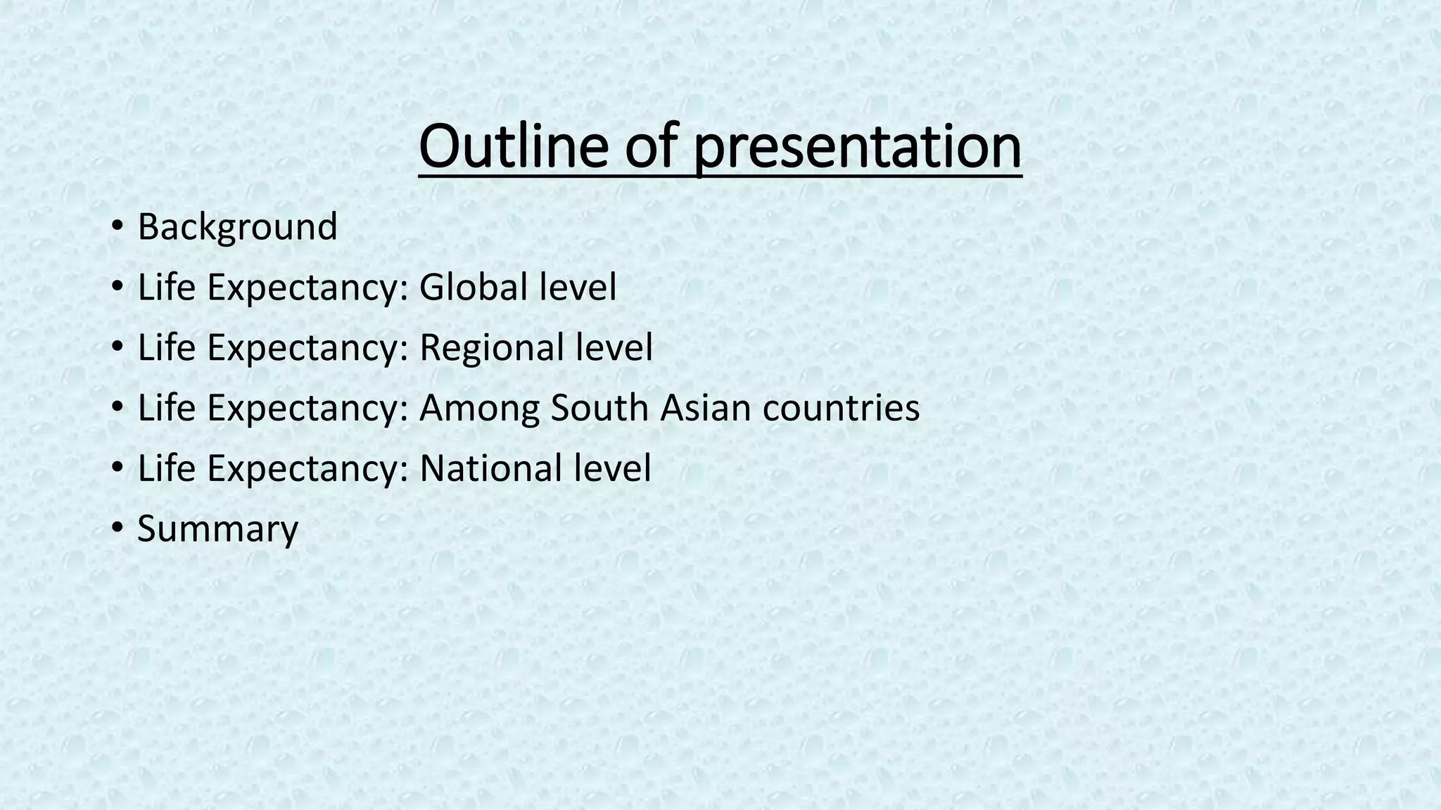 Life expectancy: a comparison | PPTX | Diseases and Conditions ...
