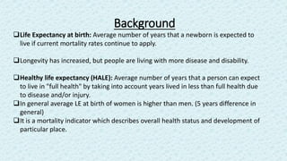 Life expectancy: a comparison | PPTX