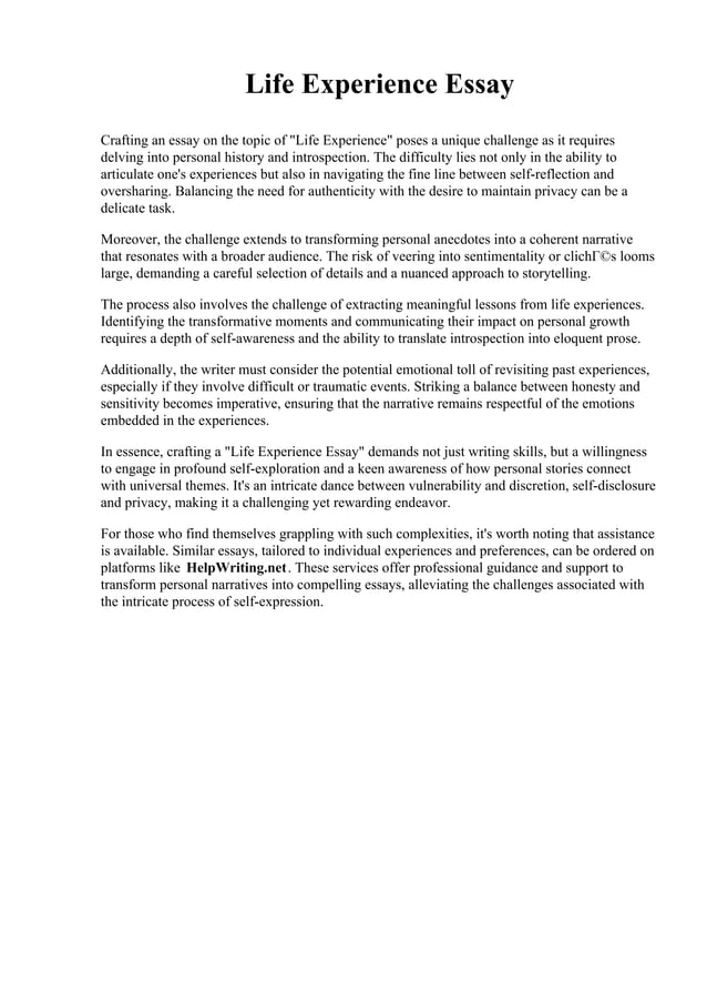 Life Experience Essay.pdf