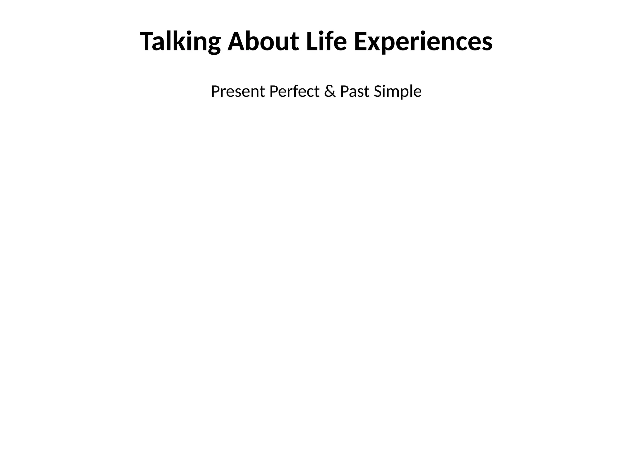 Life_Experience_Lesson plan for adults learners | PPTX