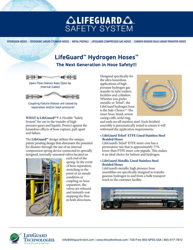 LifeGuard safety hose high pressure and cryogenic hose specification ...