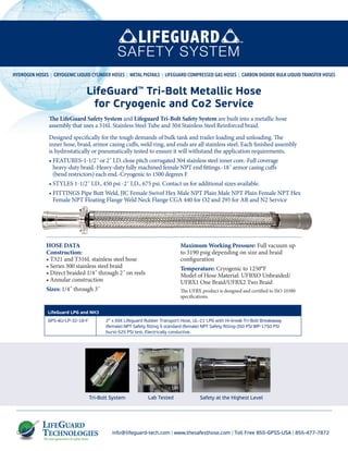 LifeGuard safety hose high pressure and cryogenic hose specification ...