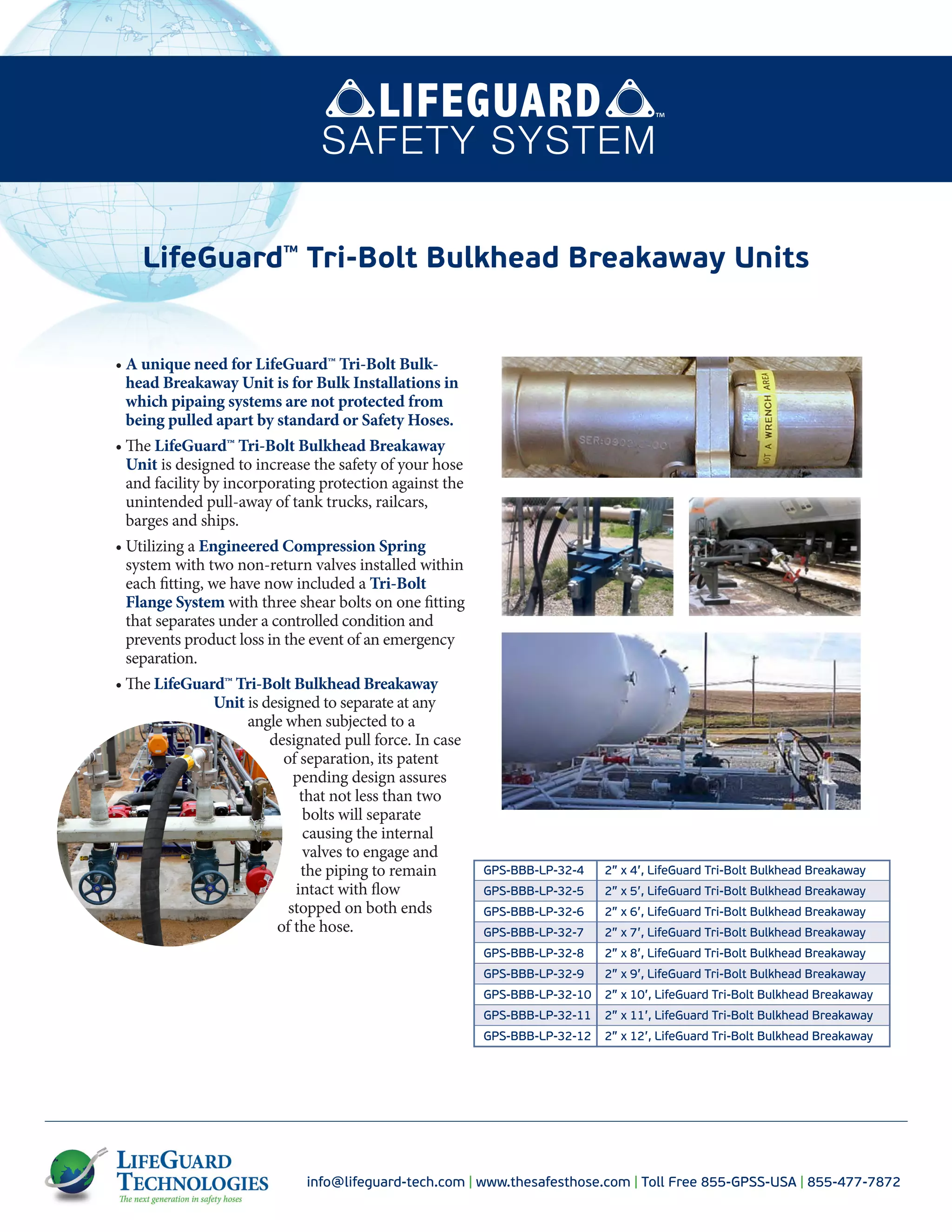 LifeGuard safety hose petrochem specification sheets | PDF