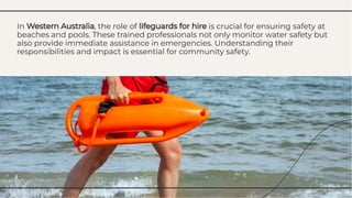 Lifeguards For Hire Western Australia. | PPT