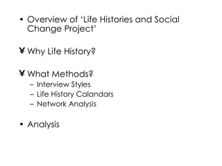 Life History Research Methodology | PPT