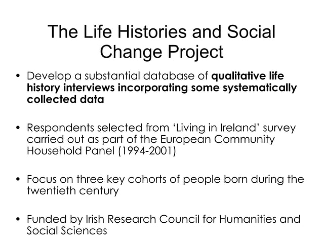 Life History Research Methodology | PPT