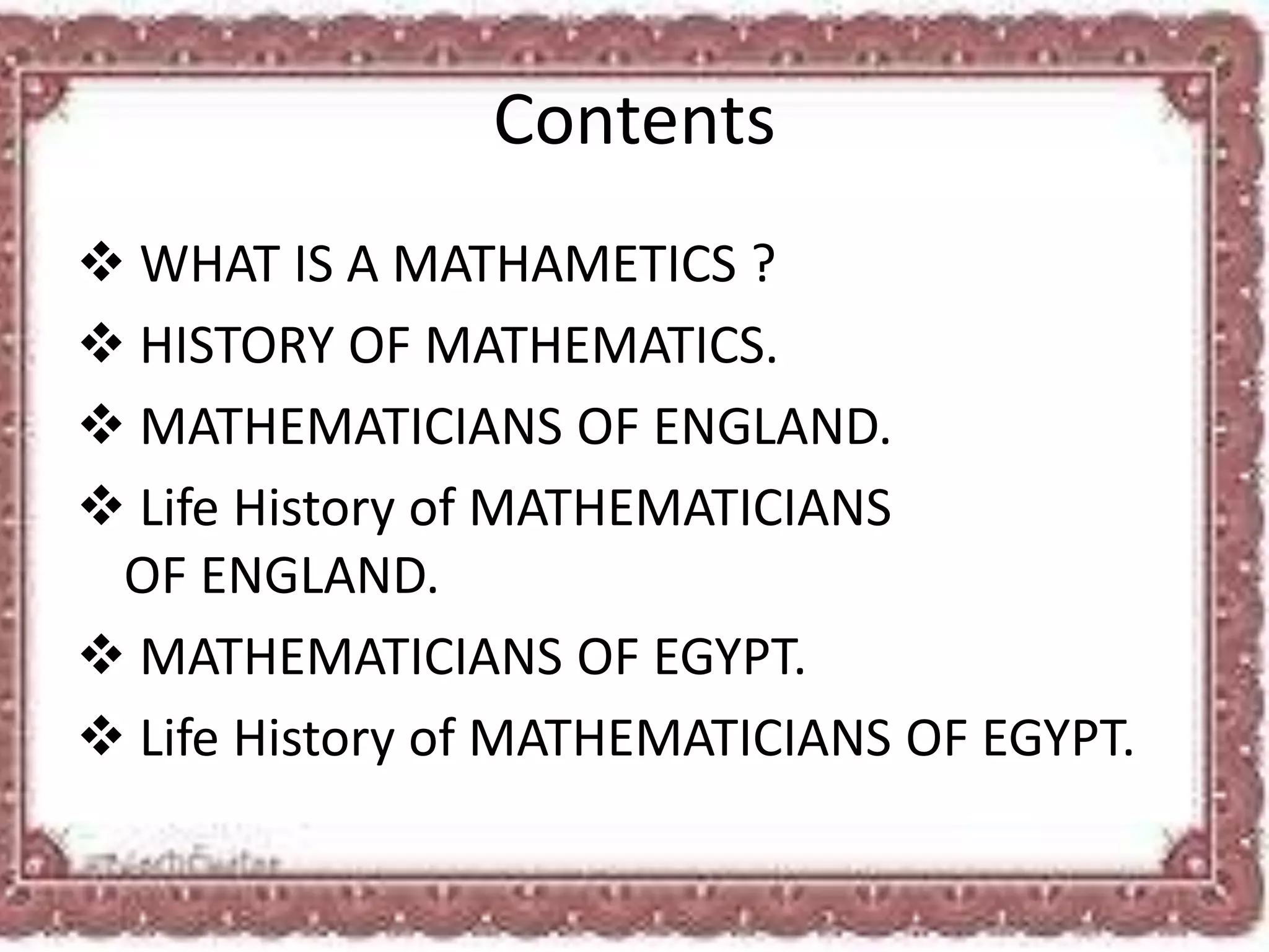 Life history of mathematicians | PPTX