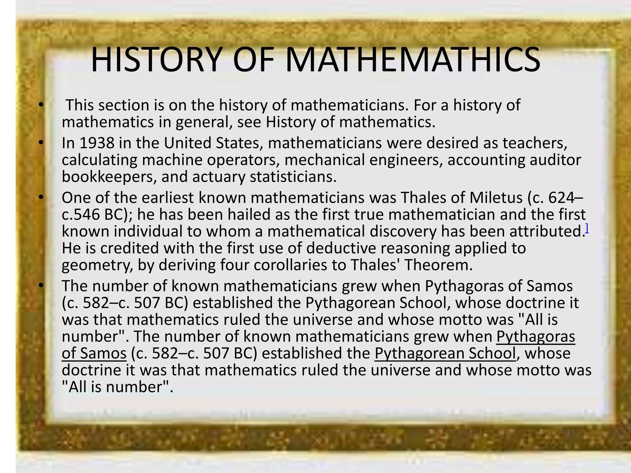 Life history of mathematicians | PPTX