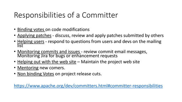 Life in Apache Software Foundation | PPT