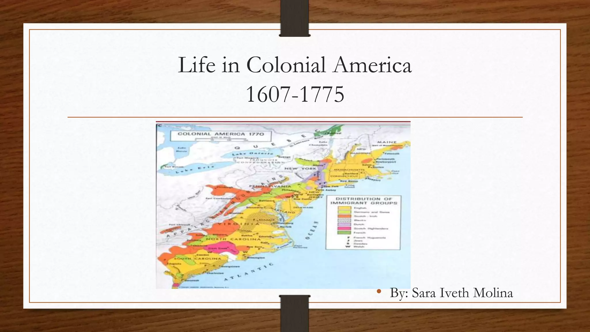 Life in colonial america | PPT