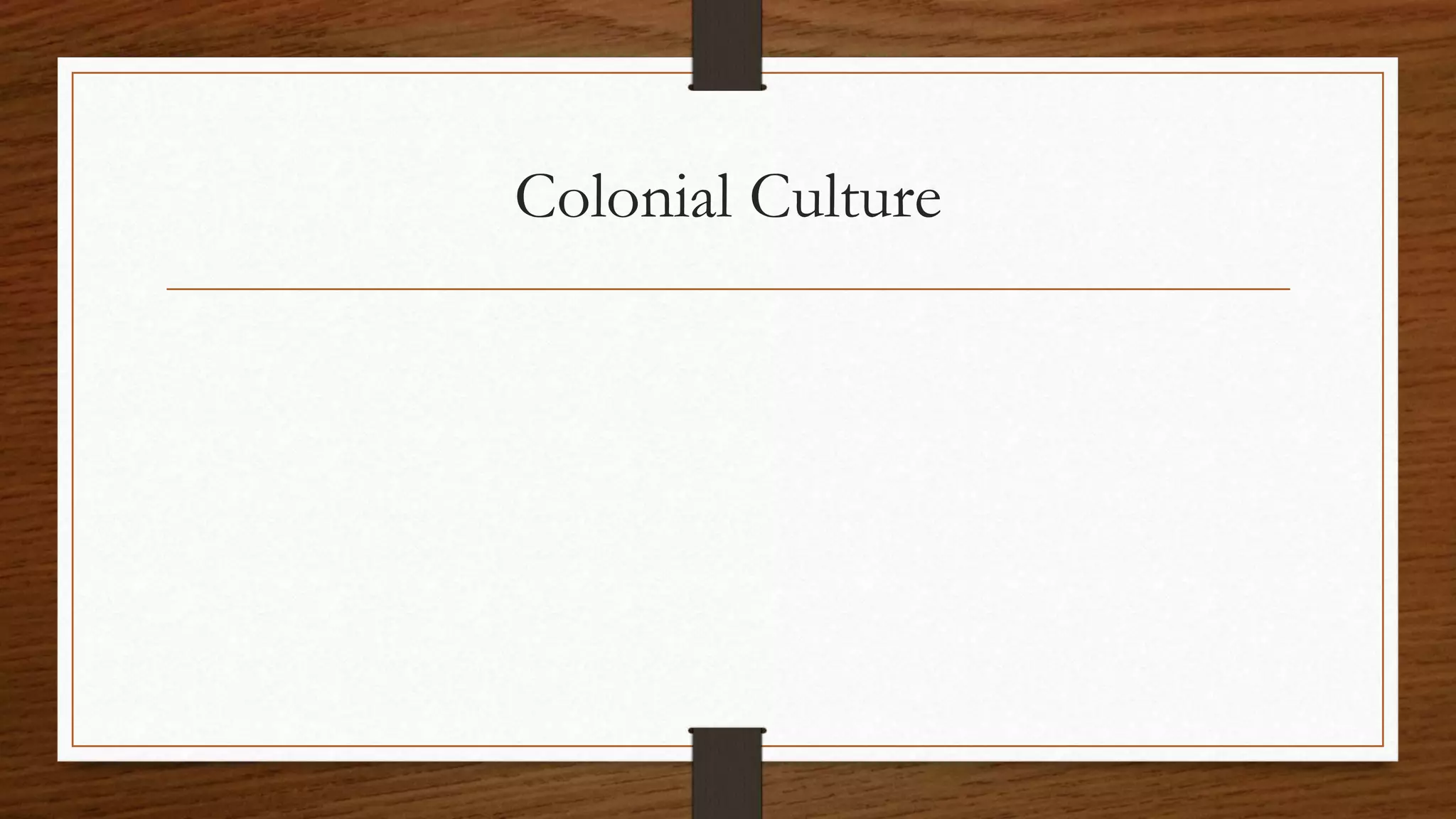 Life in colonial america | PPT