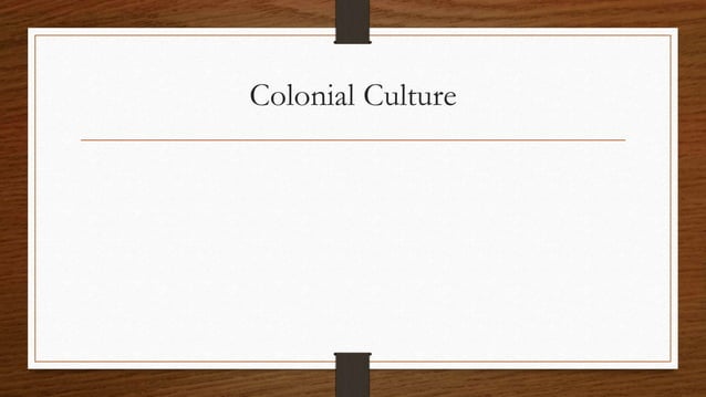 Life in colonial america | PPT
