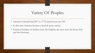 Life in colonial america | PPT