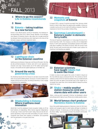 Life in Estonia (Fall 2013 issue) | PDF