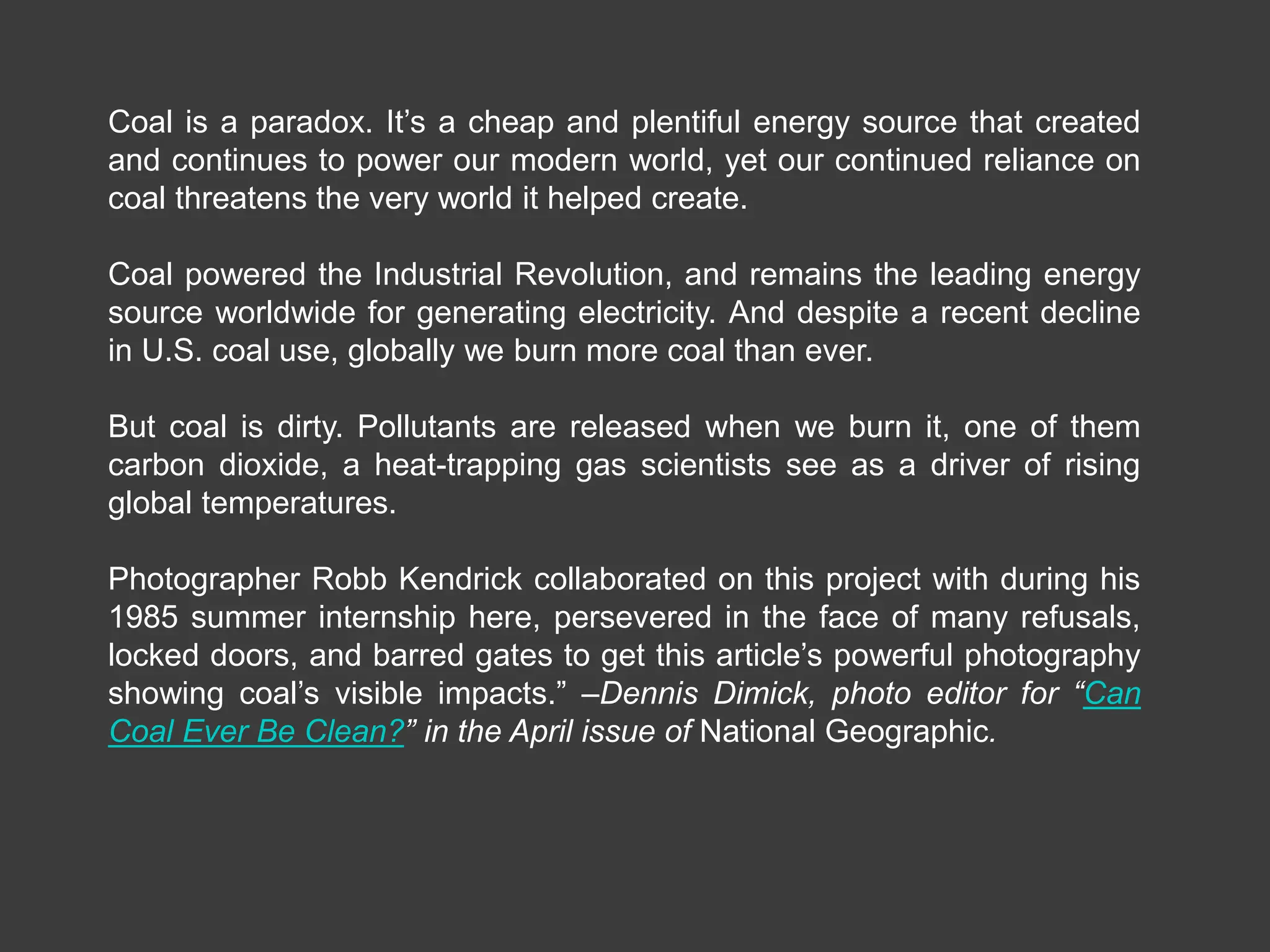 Life in India’s Coal Mines - Exposure to Respirable Silica Dust | PPT