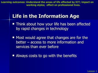 Life In Info Age Lesson1 | PPT