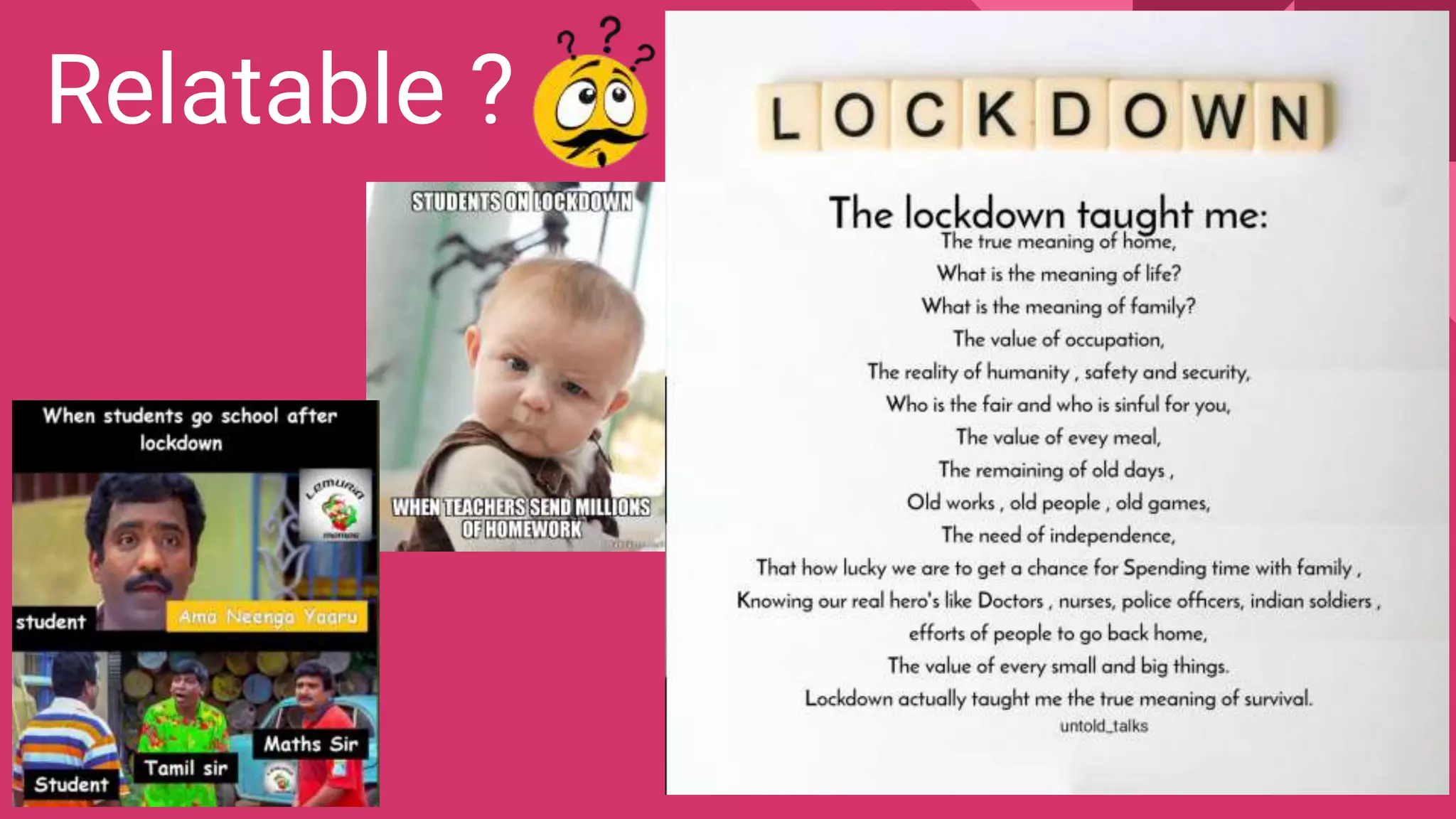 Life in Lockdown student perspective.pptx | Medical Health